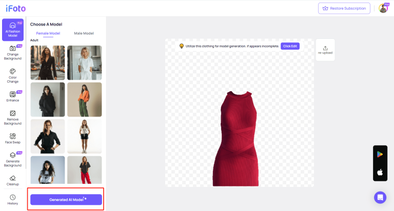 How to Create a Perfect AI-Generated Fashion Model Image - iFoto's Blog